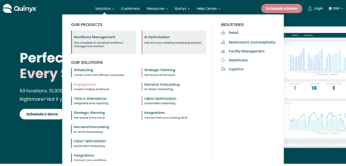 Improving Quinyx’s user experience with a mega-menu redesign