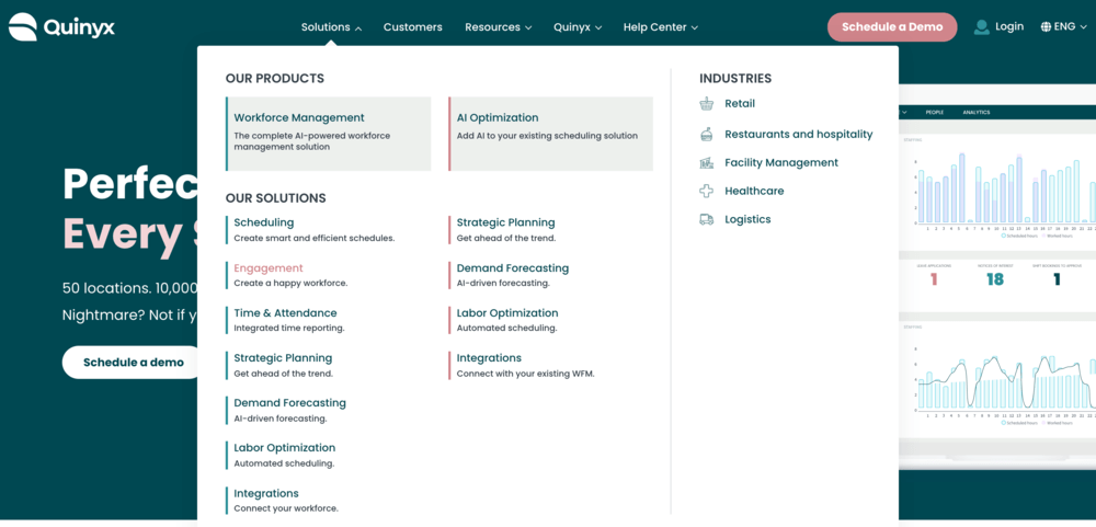 Improving Quinyx’s user experience with a mega-menu redesign